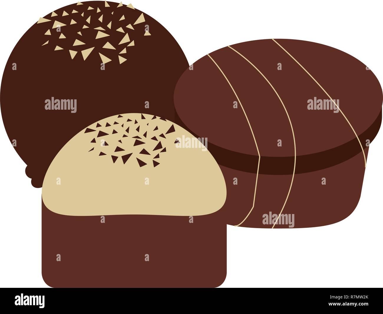 Homemade chocolates Stock Vector Images - Alamy