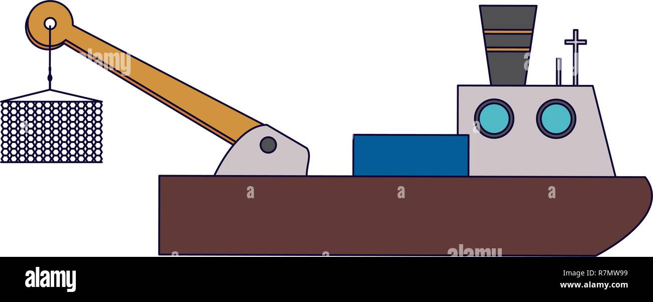 Fish ship boat Stock Vector Image & Art - Alamy