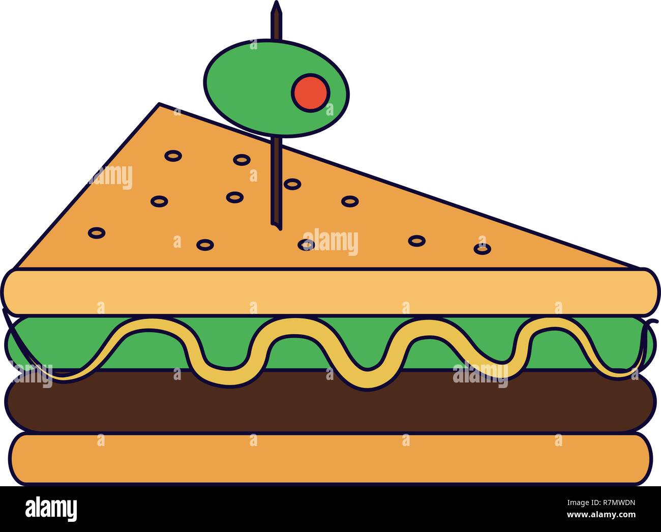 Delicious sandwich food Stock Vector Image & Art - Alamy