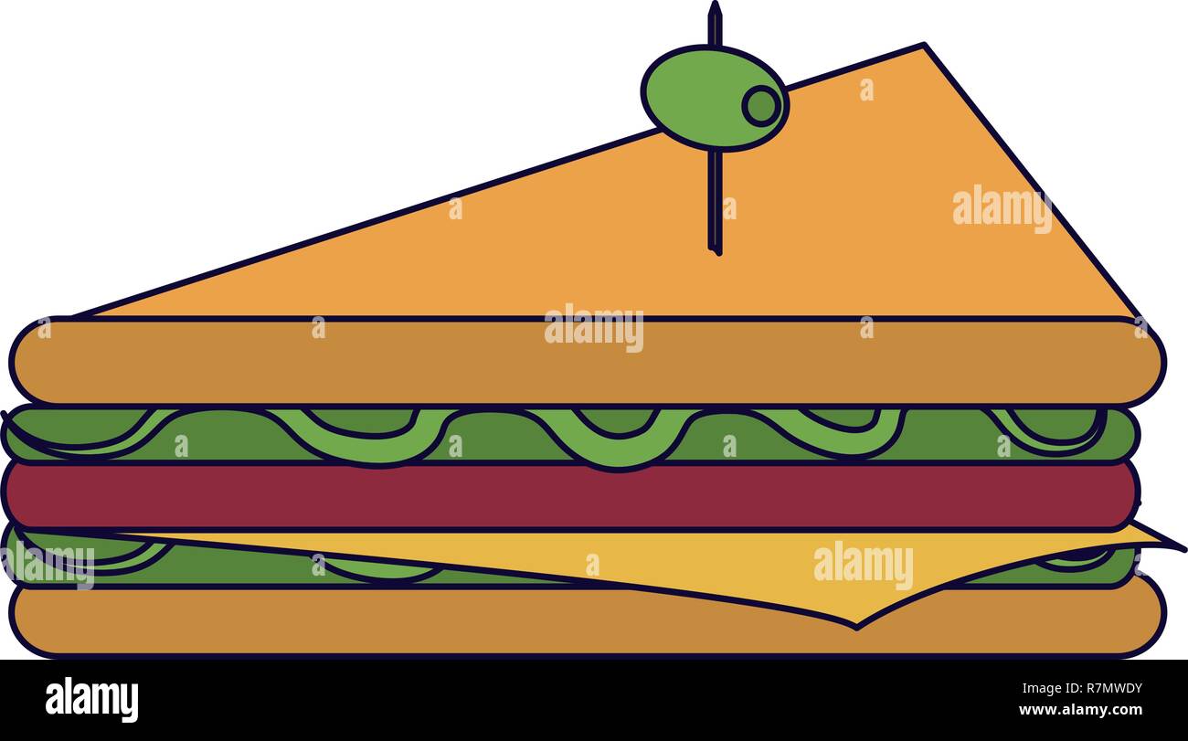 Delicious sandwich food Stock Vector Image & Art - Alamy