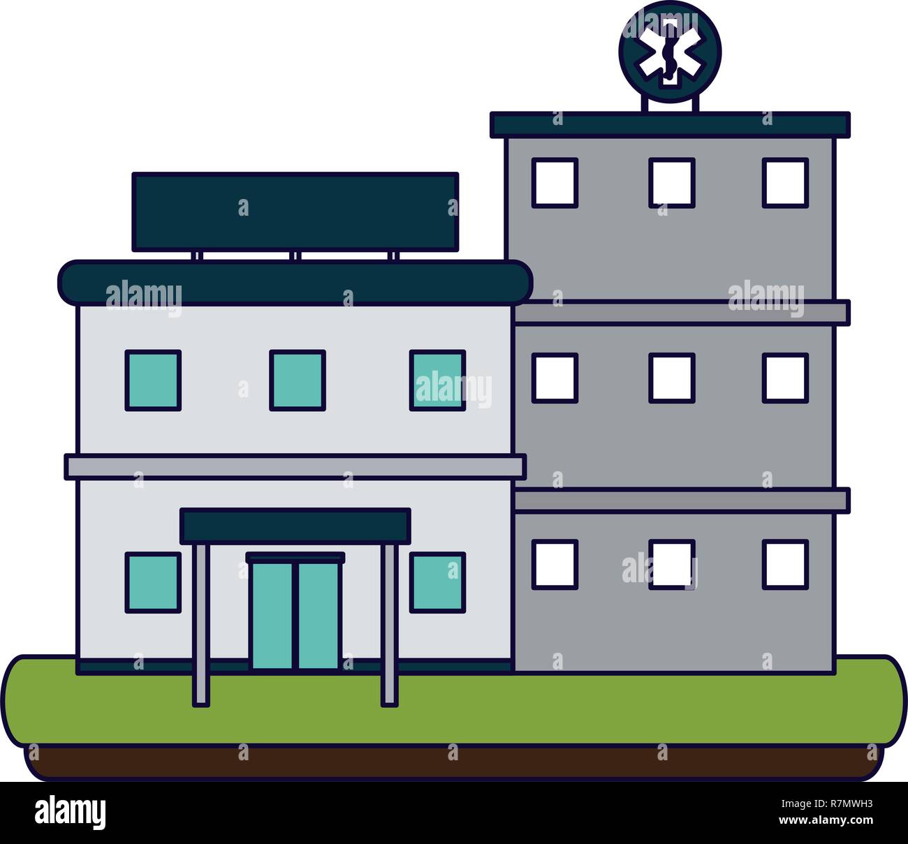 Hospital building scenery Stock Vector Image & Art - Alamy