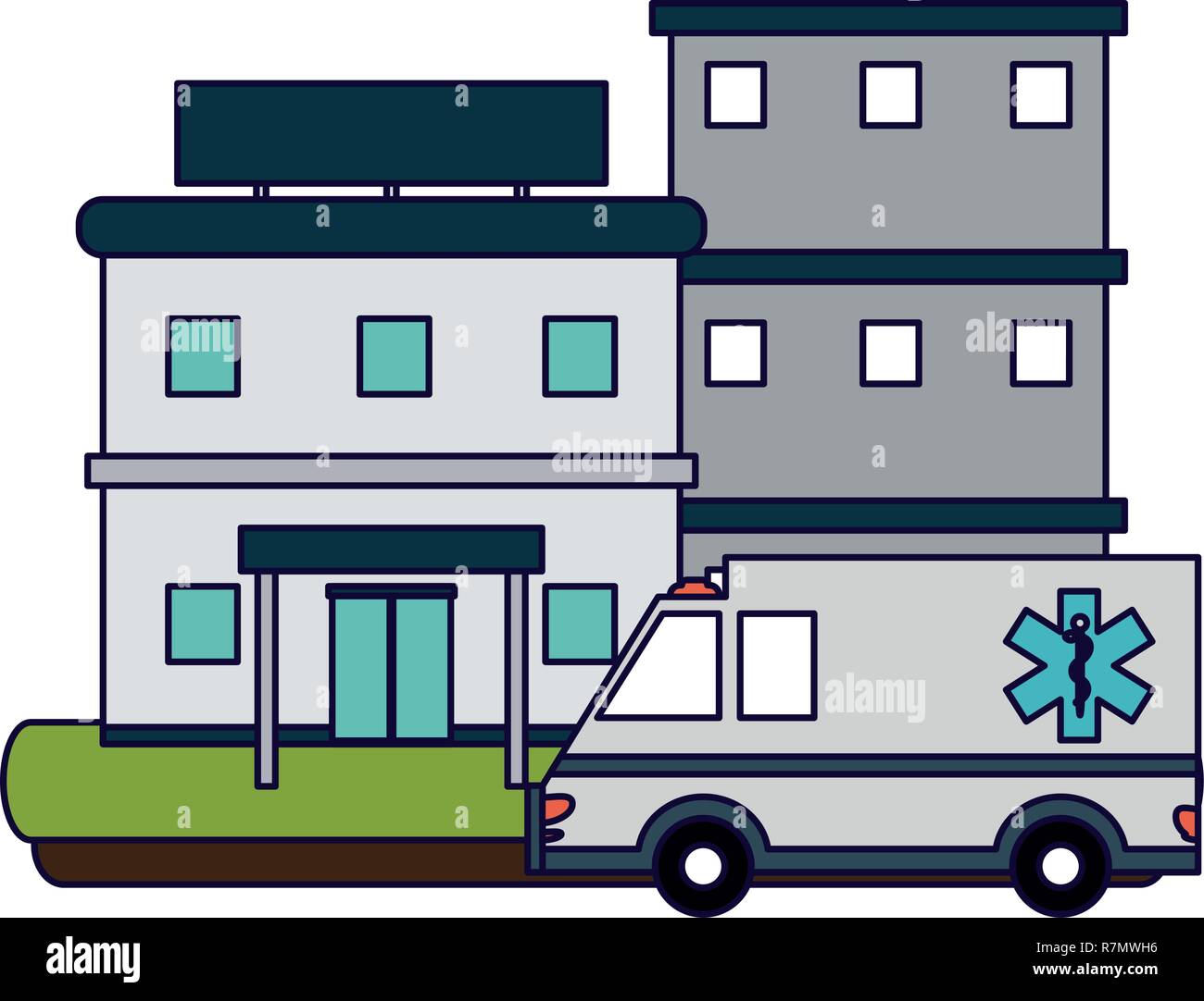 Hospital building scenery Stock Vector Image & Art - Alamy