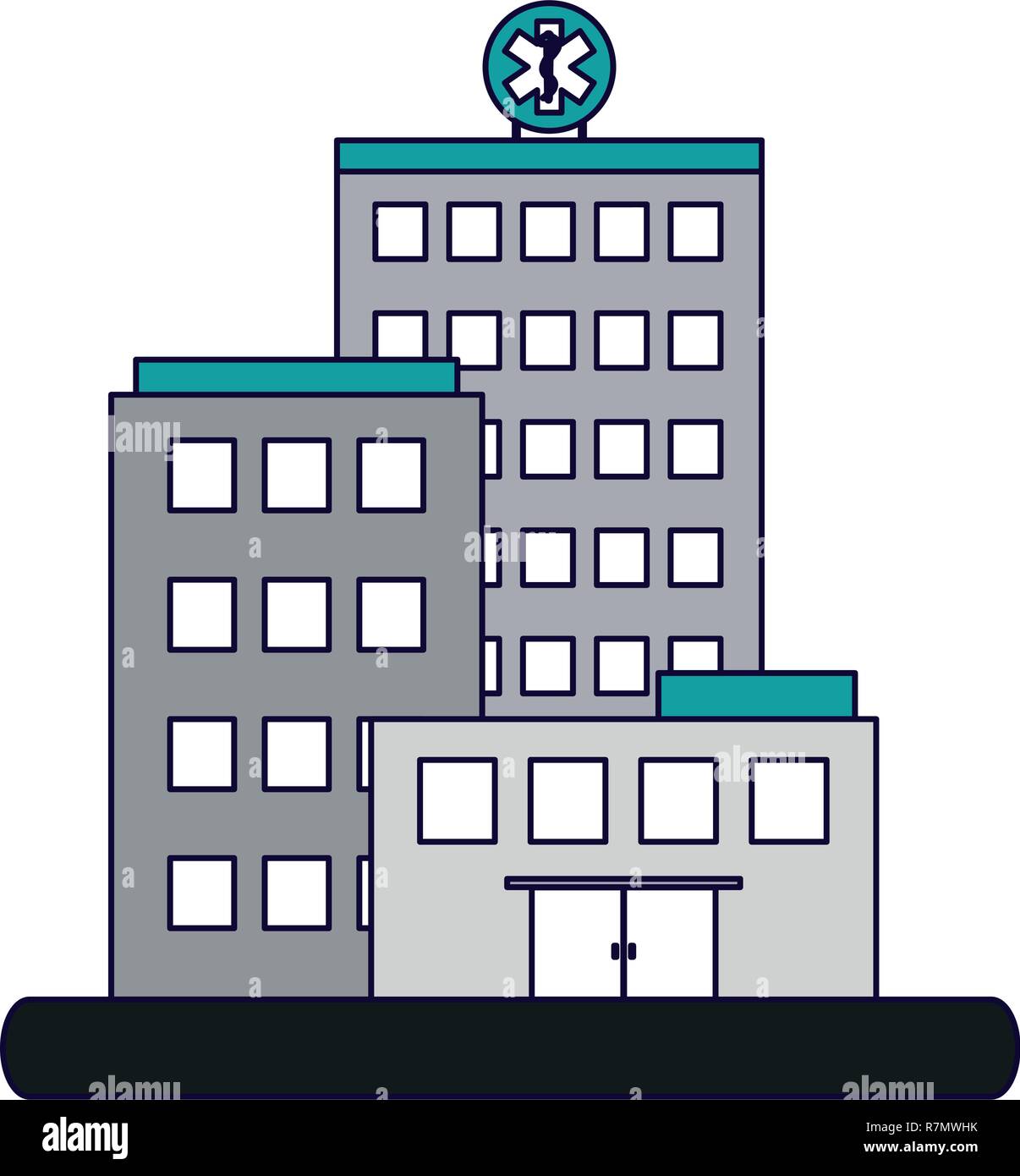 Hospital building scenery Stock Vector Image & Art - Alamy