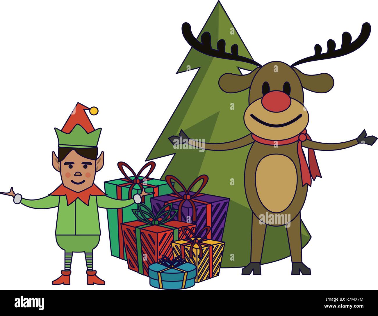 Christmas season cartoons Stock Vector Image & Art - Alamy