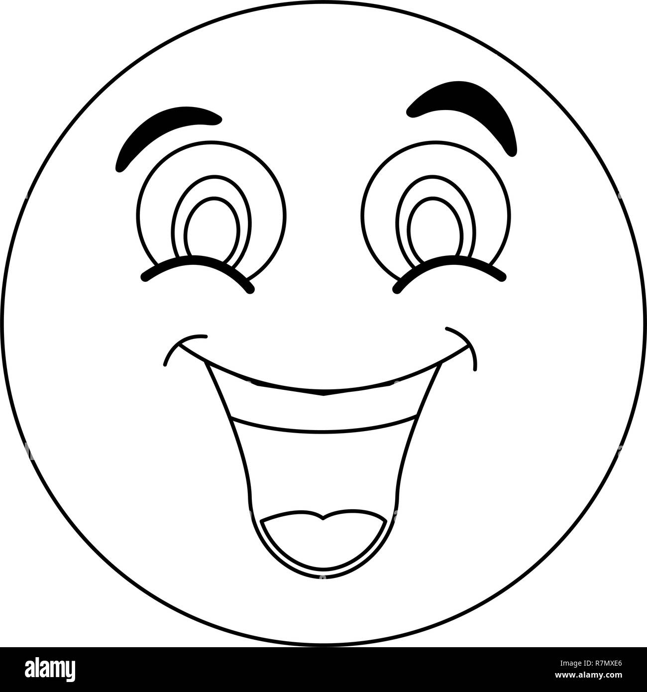 Chat emoji emoticon in Black and White Stock Photos & Images - Alamy