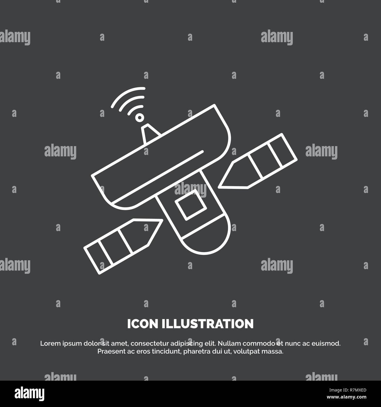Parabolic antenna symbol vector illustration hi-res stock photography ...