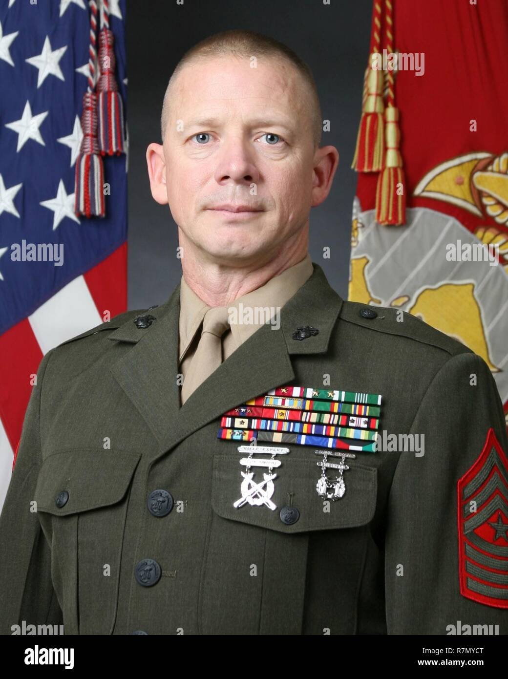 Sgt. Maj. Timonthy J. Rudd command photo Stock Photo - Alamy
