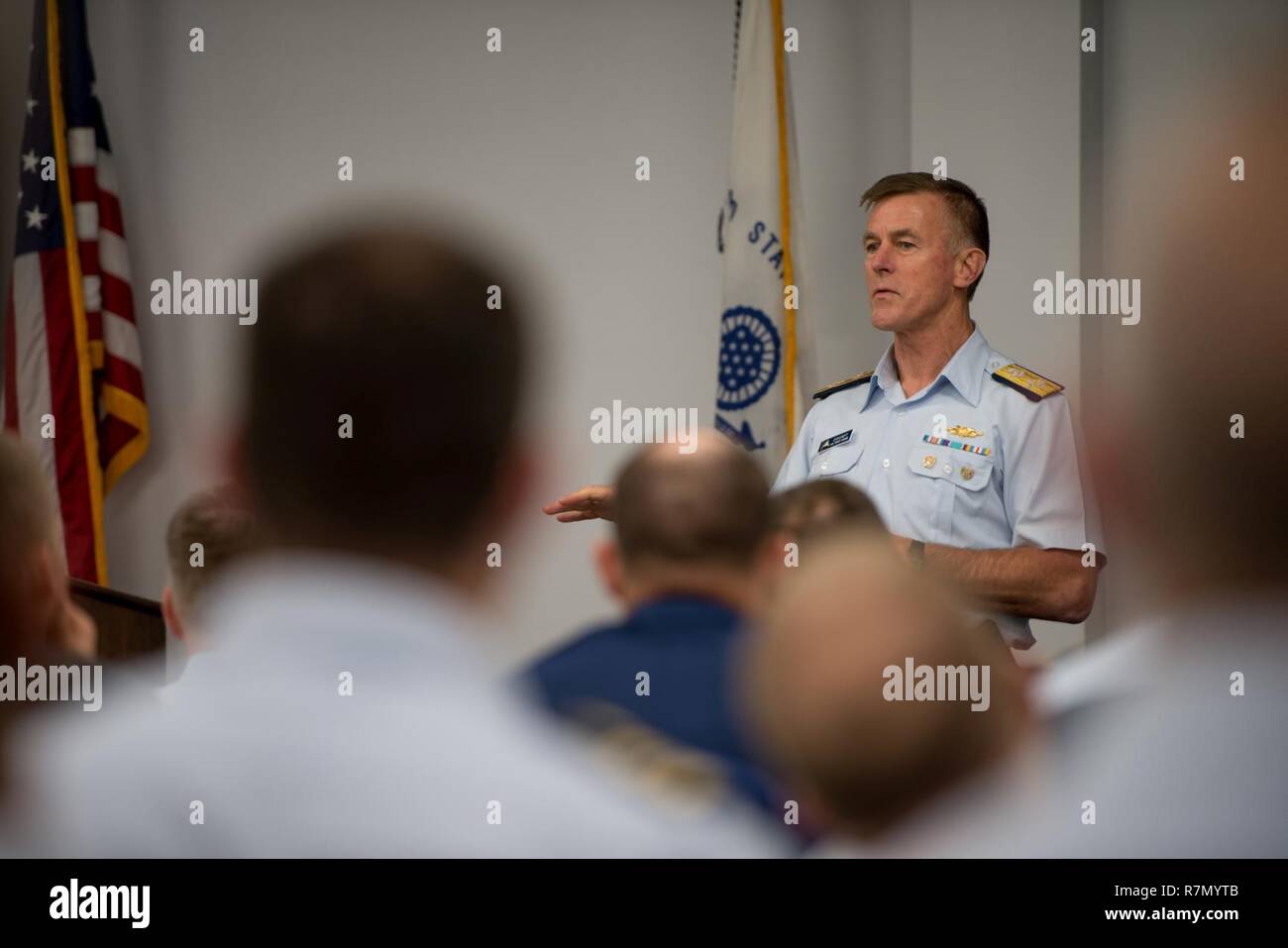 Coast Guard Commandant Adm. Paul Zukunft provides remarks at the Naval ...