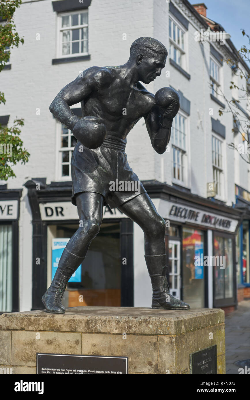 Randolph Turpin statue Stock Photo - Alamy