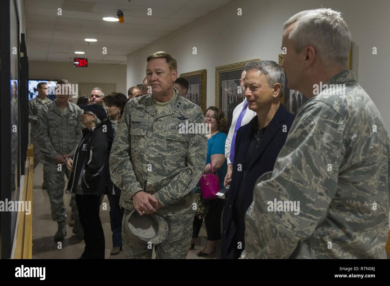 The United States Air Force Band Commander Col. Larry H. Lang (right ...