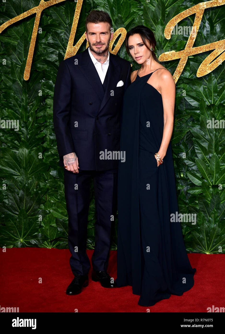 David and Victoria Beckham attending the Fashion Awards in association ...