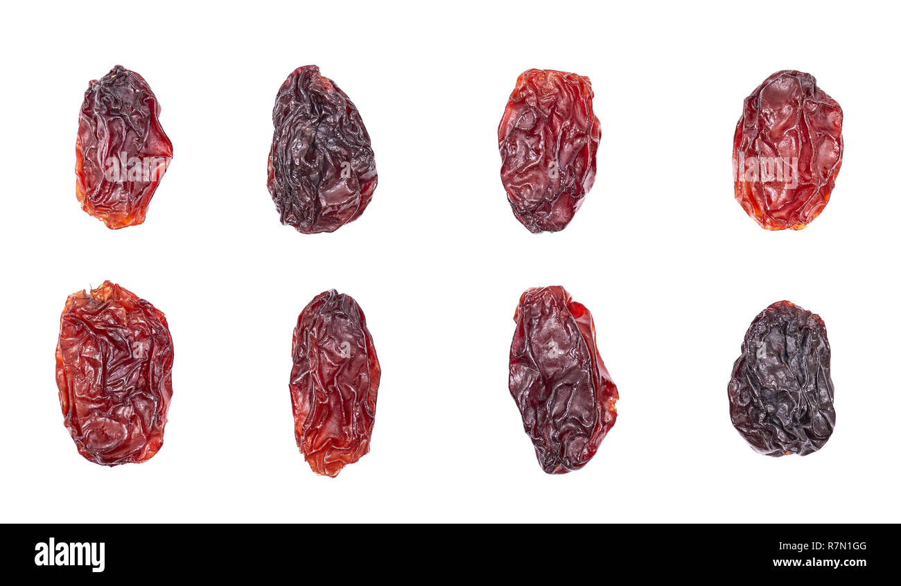 Close up picture of raisins isolated on white background Stock Photo ...