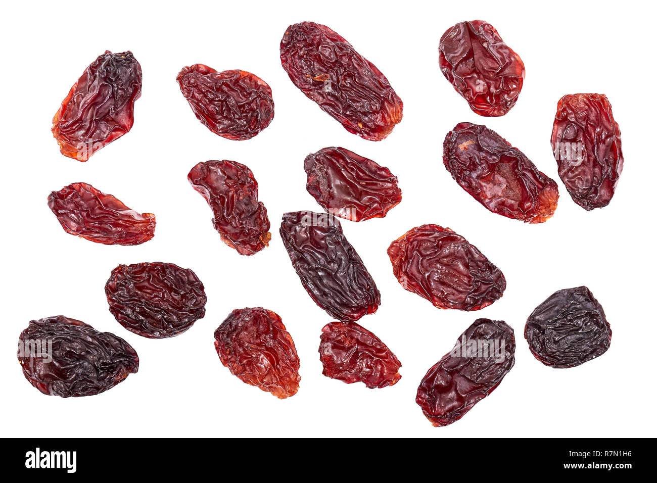 Close up picture of raisins isolated on white background Stock Photo ...