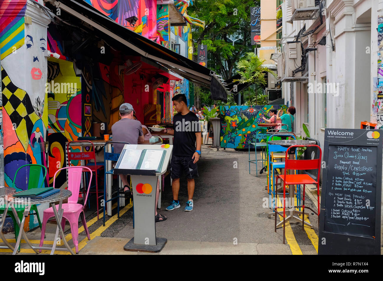 Wall Murals Haji Lane Singapore Stock Photos & Wall Murals Haji Lane ...