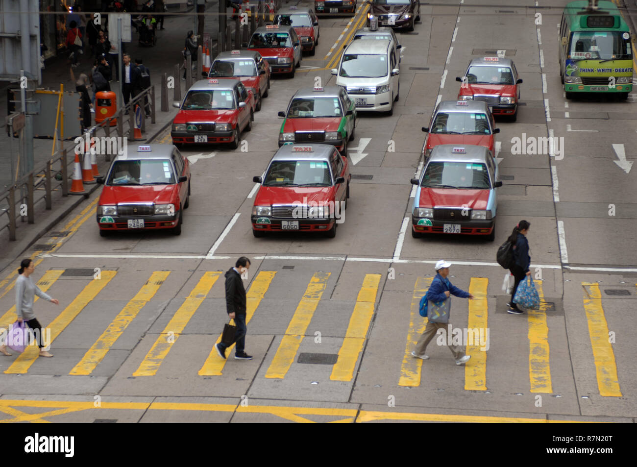 Pedestrian crossing, Hong Kong, China Stock Photo - Alamy