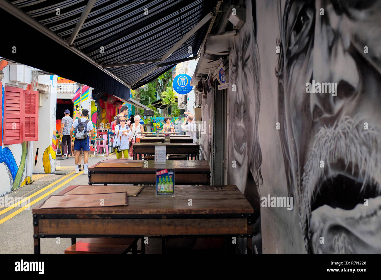 Wall Murals Haji Lane Singapore Stock Photos & Wall Murals Haji Lane ...