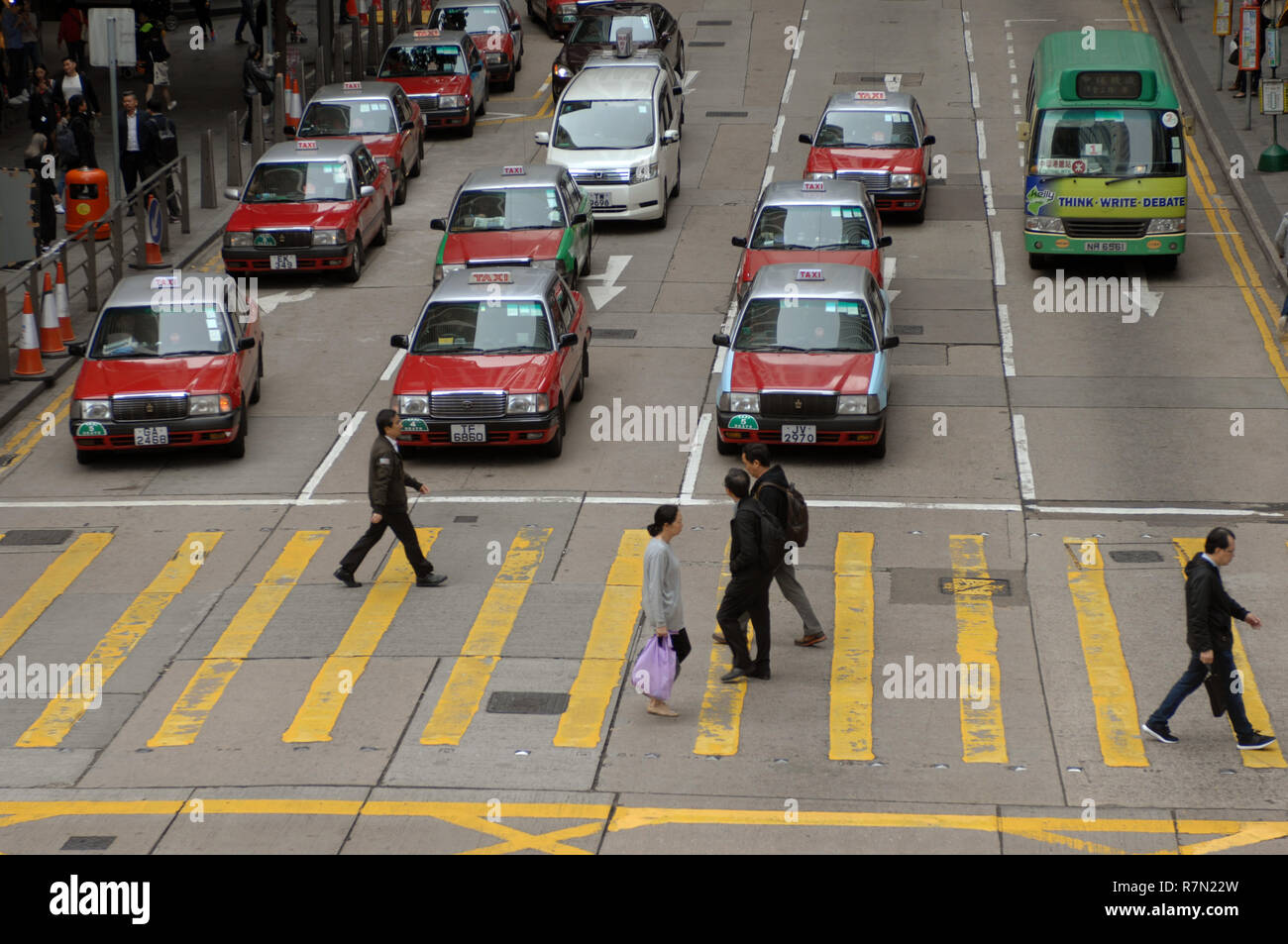 Pedestrian crossing, Hong Kong, China Stock Photo - Alamy