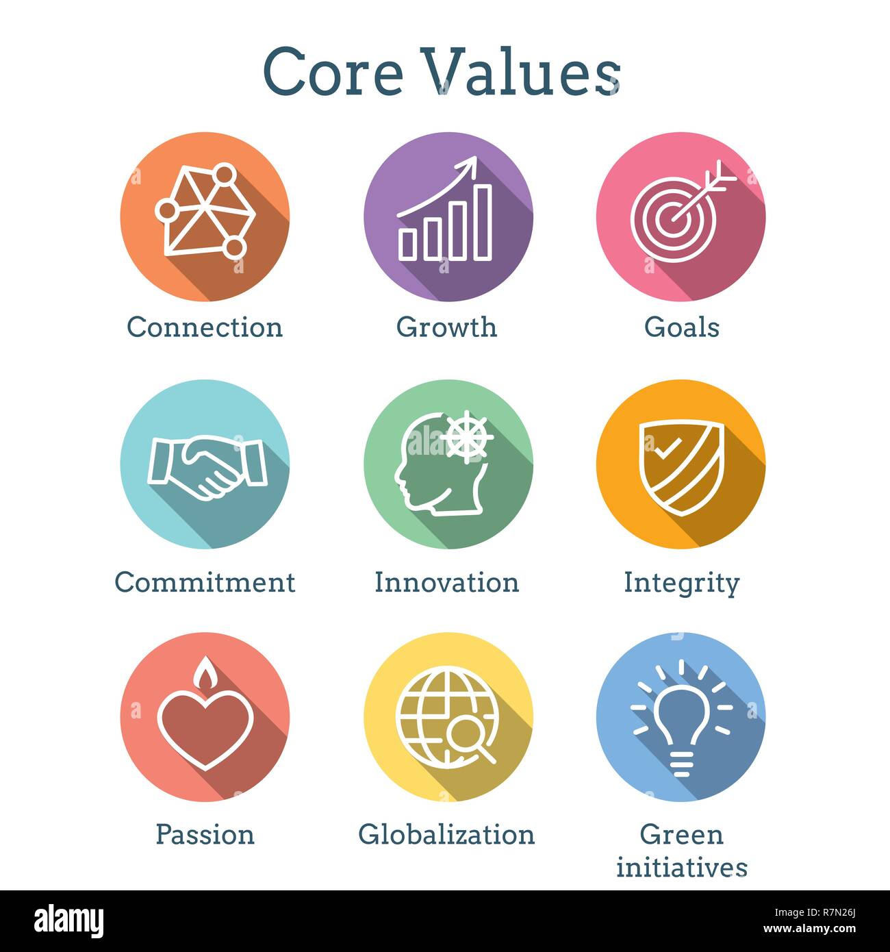 Core Values Outline or Line Icon Conveying Integrity & Purpose Stock Vector Image & Art - Alamy