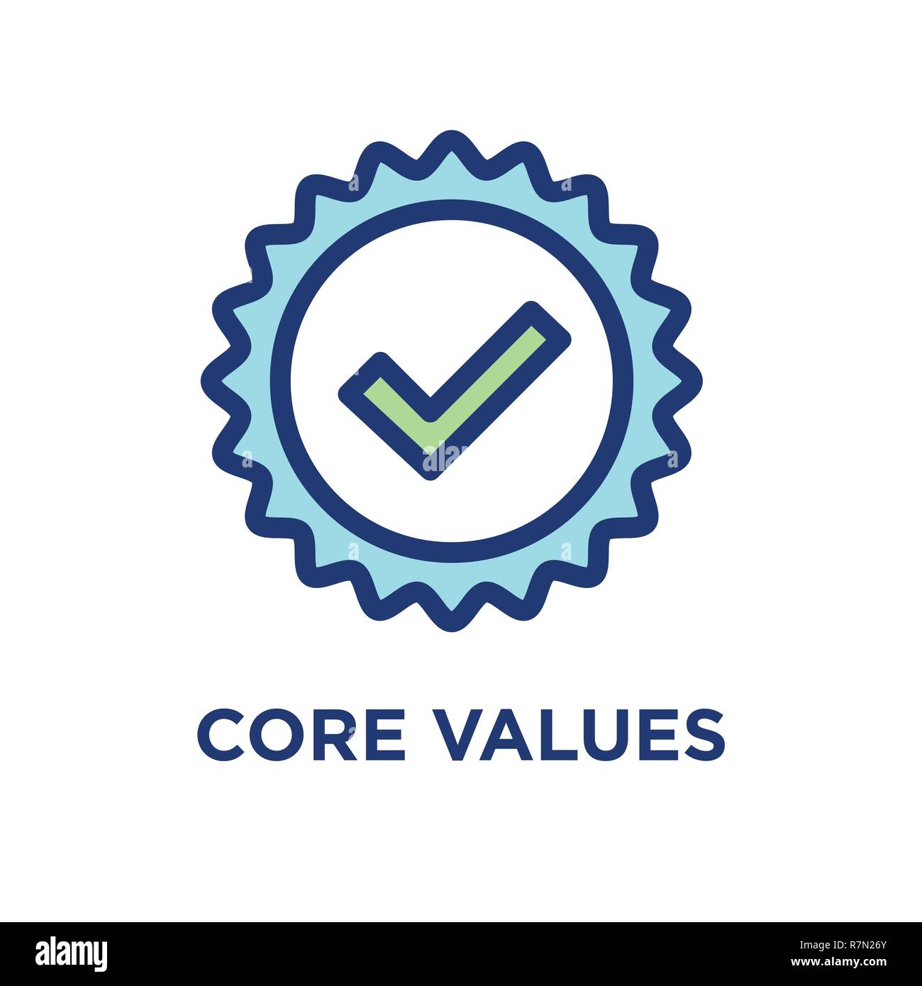 Core Values Outline - Line Icon Conveying Specific Purpose Stock Vector ...