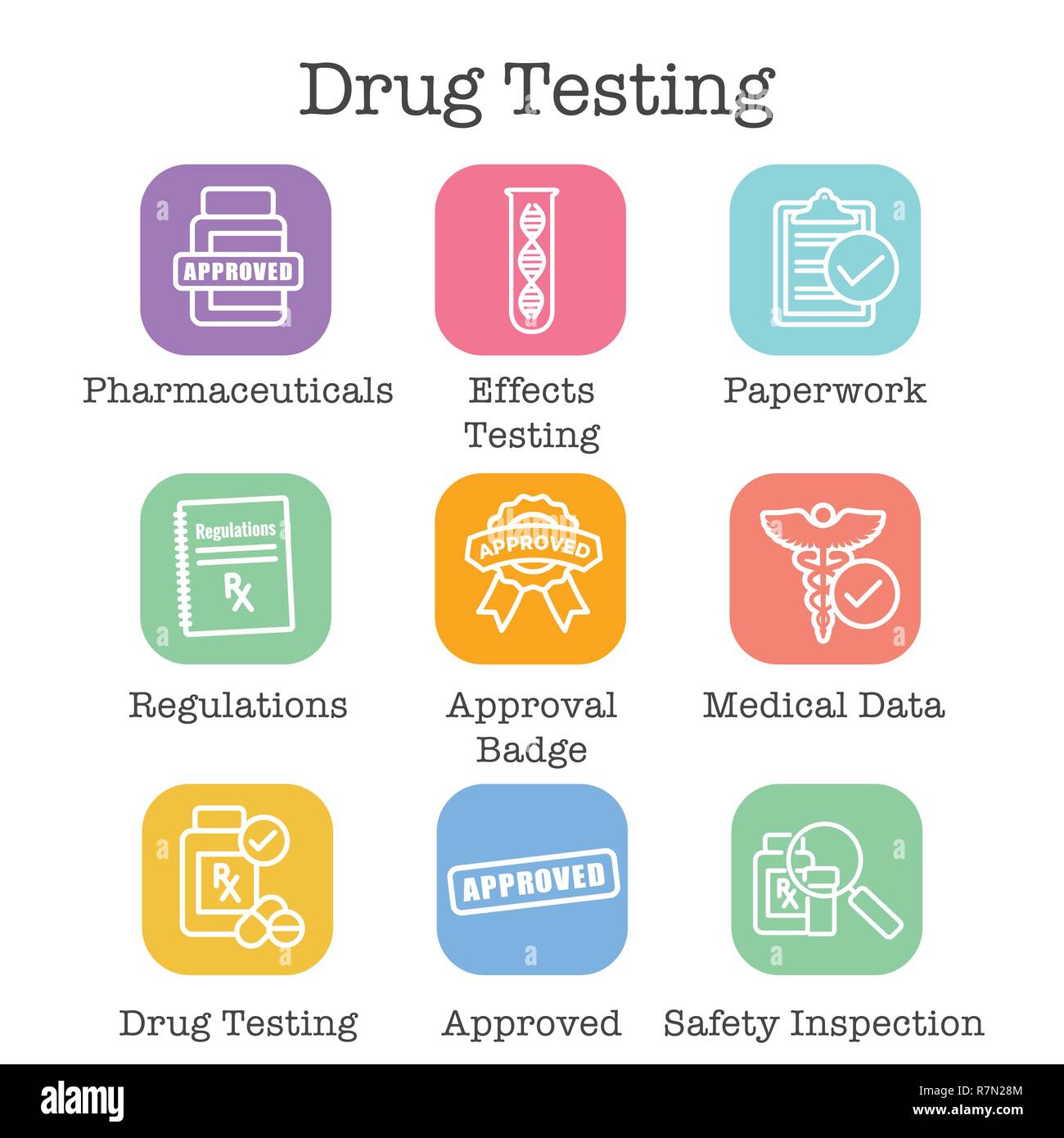 Food and drug administration icon logo hi-res stock photography and ...