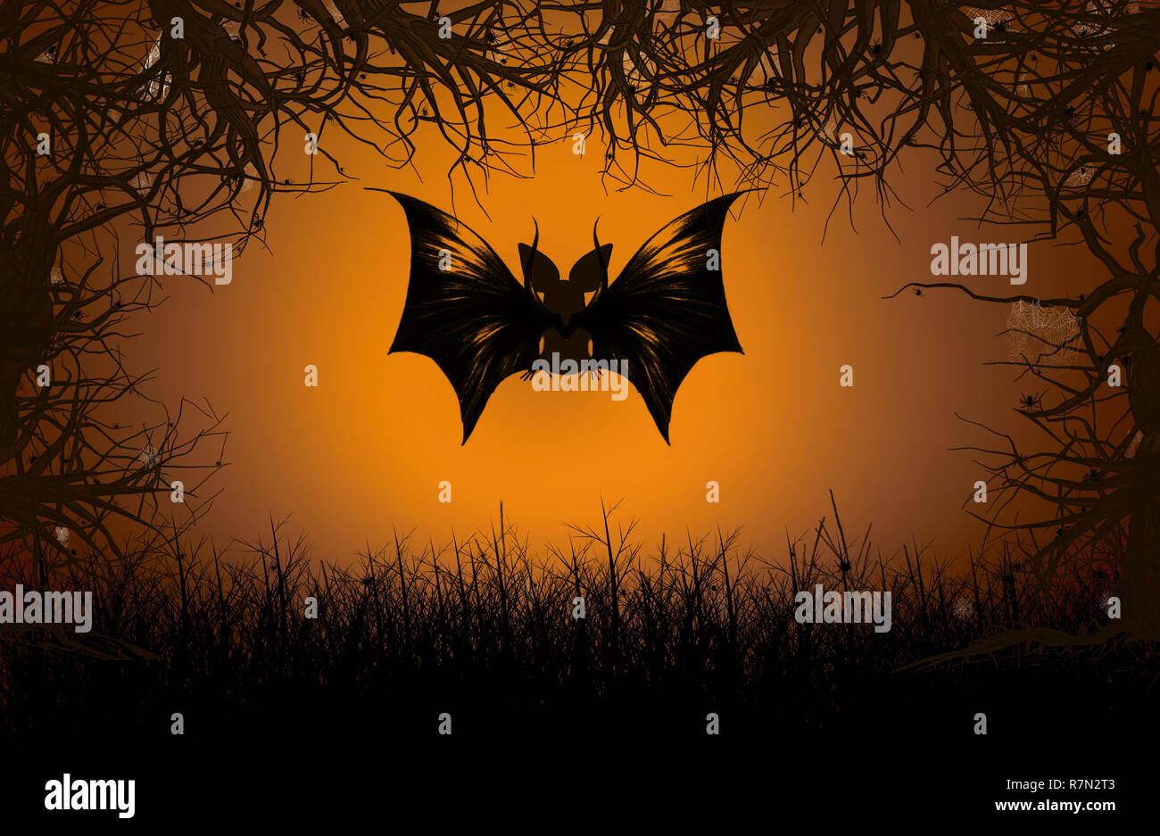 Scary castle in forest night hi-res stock photography and images - Alamy