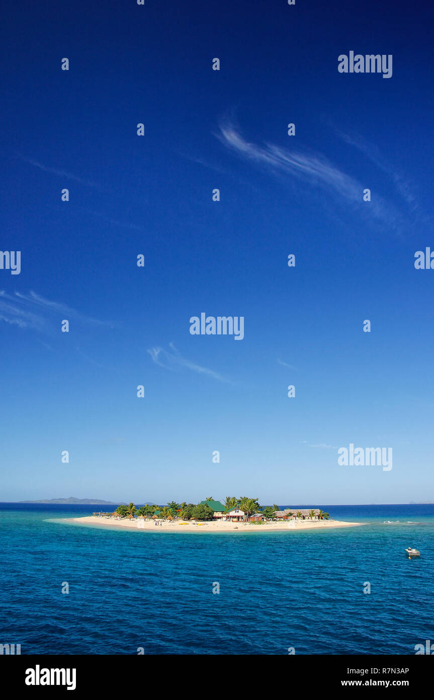 Small South Sea Island in Mamanuca Island group, Fiji. This group ...