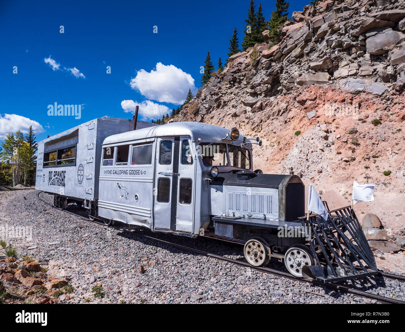 Galloping Goose #5 above Toltec Gorge, Cumbres & Toltec Scenic Railroad ...
