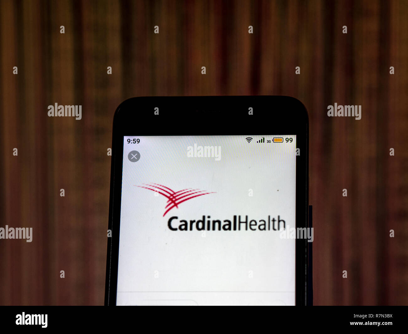 Cardinal Health, Health care company logo seen displayed on smart phone ...