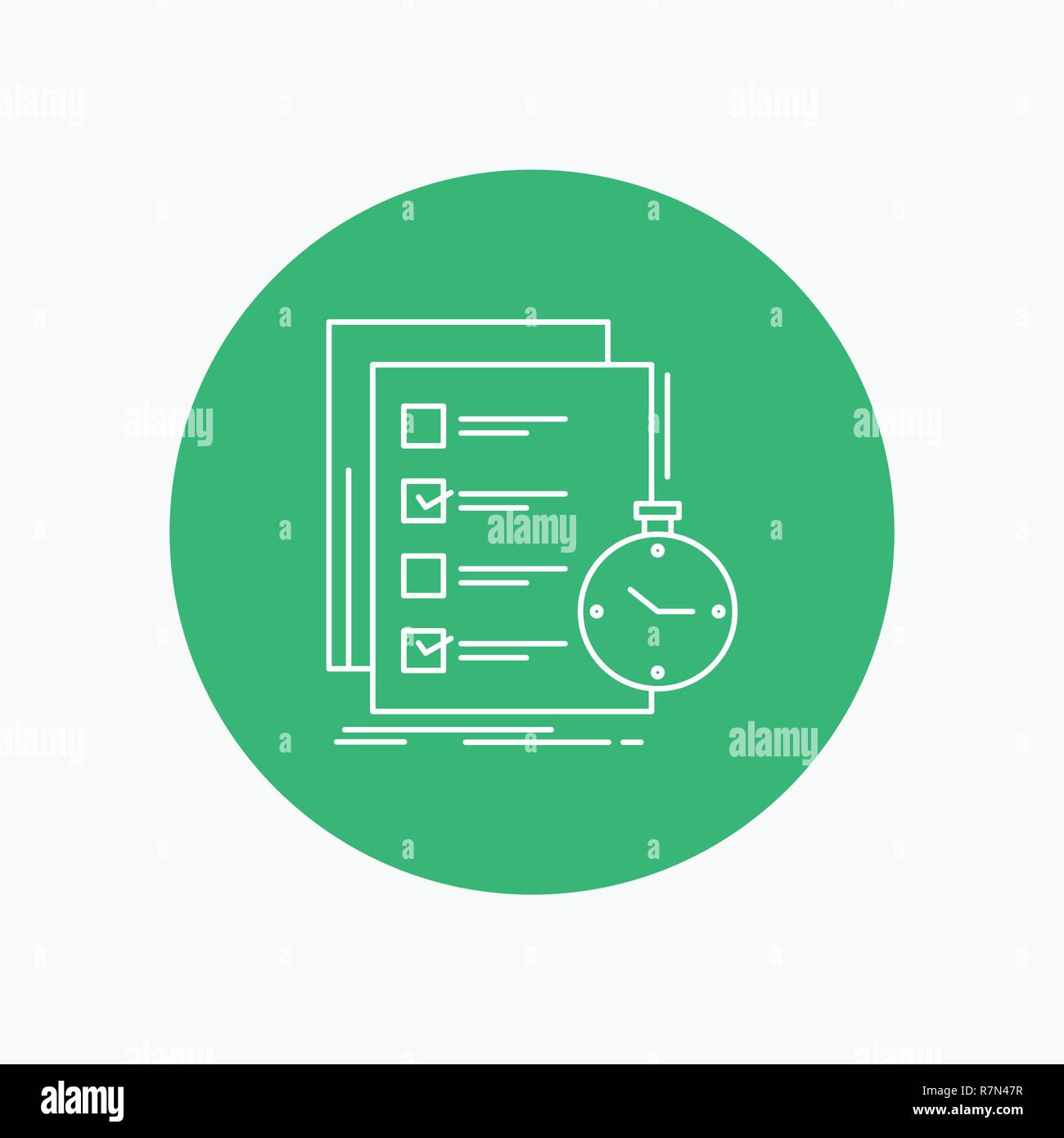 Check mark in circle icon Cut Out Stock Images & Pictures - Alamy