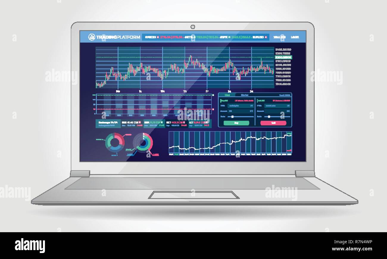 Trading Platform Interface With Infographic Elements Stock Vector Image & Art - Alamy