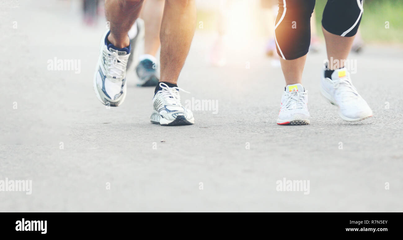 Motion blur of Marathon running Stock Photo - Alamy