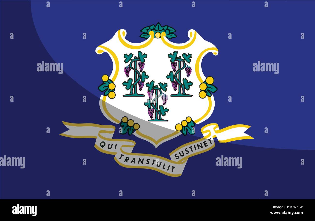 The seal of the USA state of Connecticut with a shadow cast Stock ...