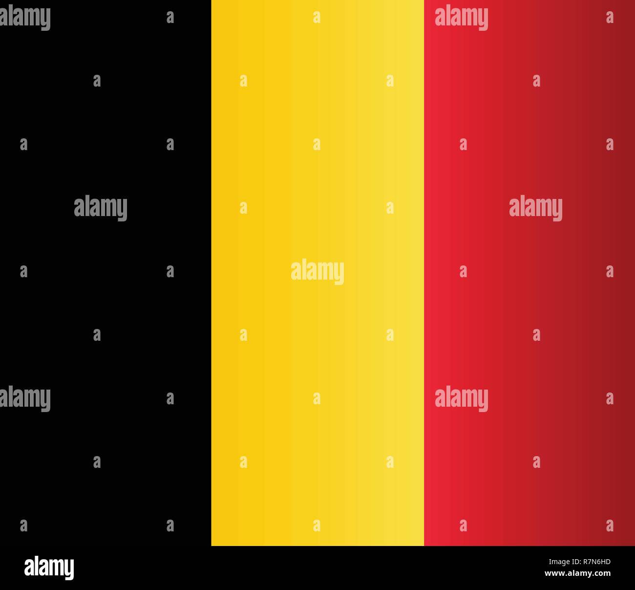 Belgium flag in the national colours of black yellow and red Stock ...