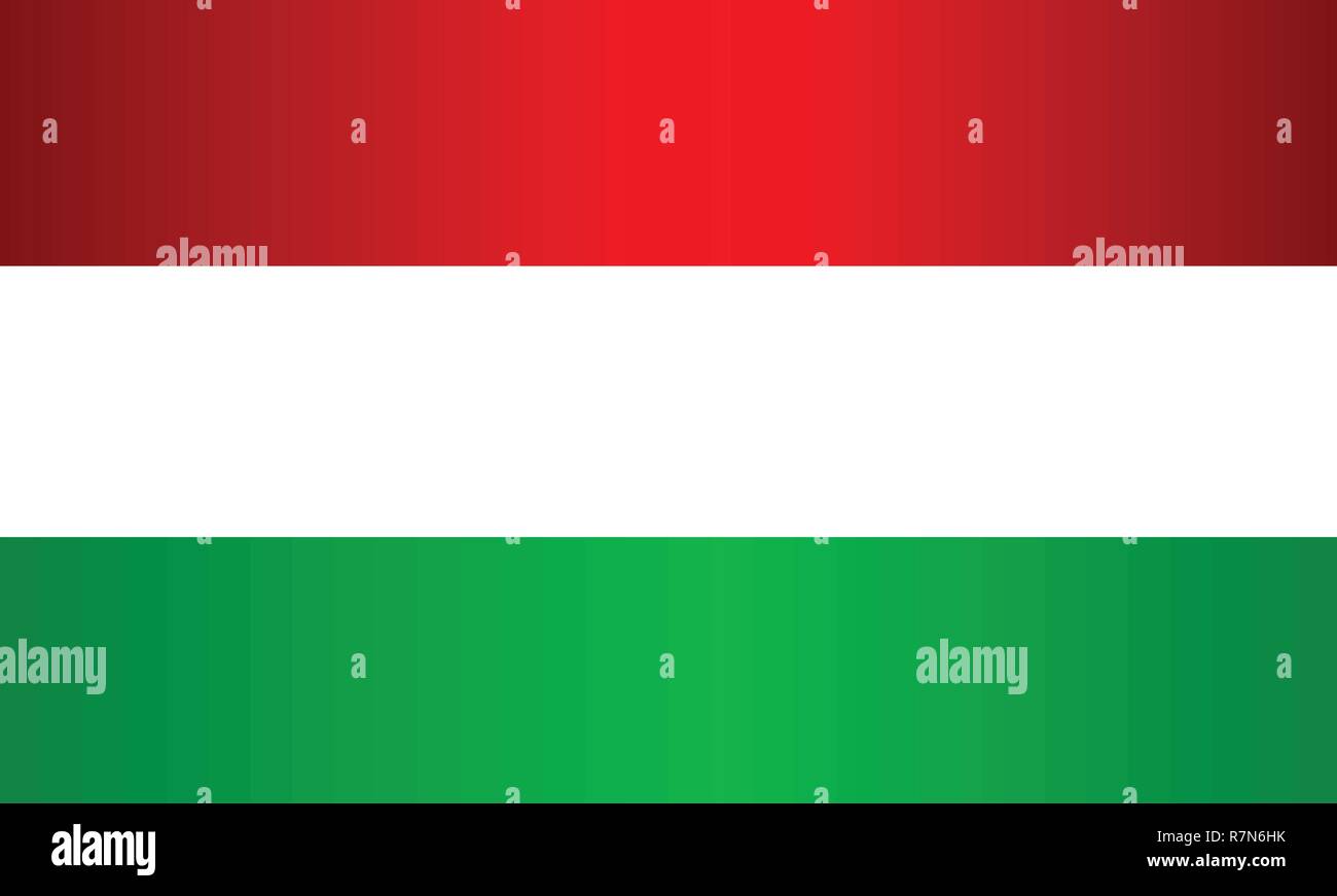 The national flag of Hungary in red, green and white stripes Stock ...