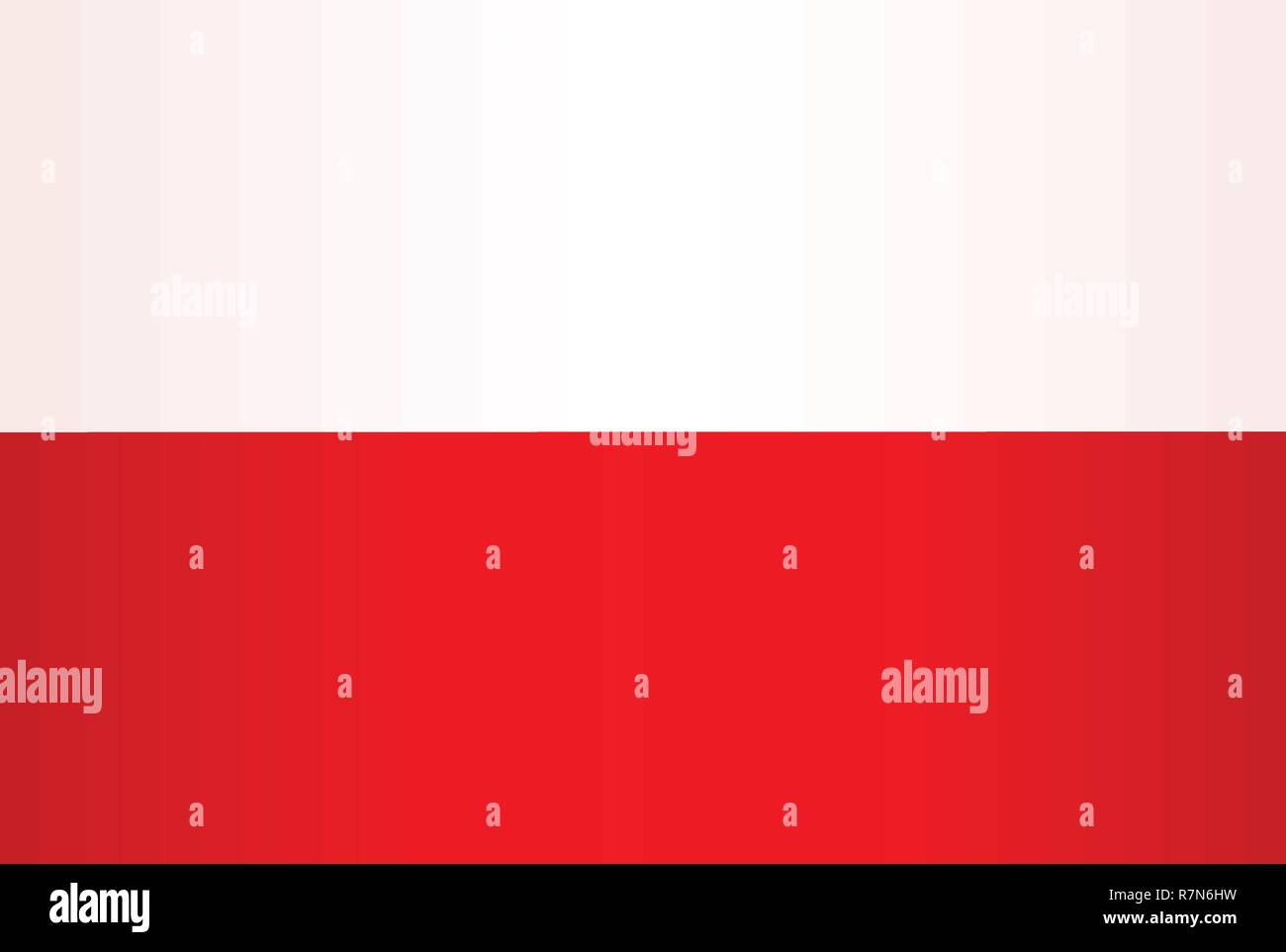 The flag of Poland in red and white with grunge effect Stock Vector ...