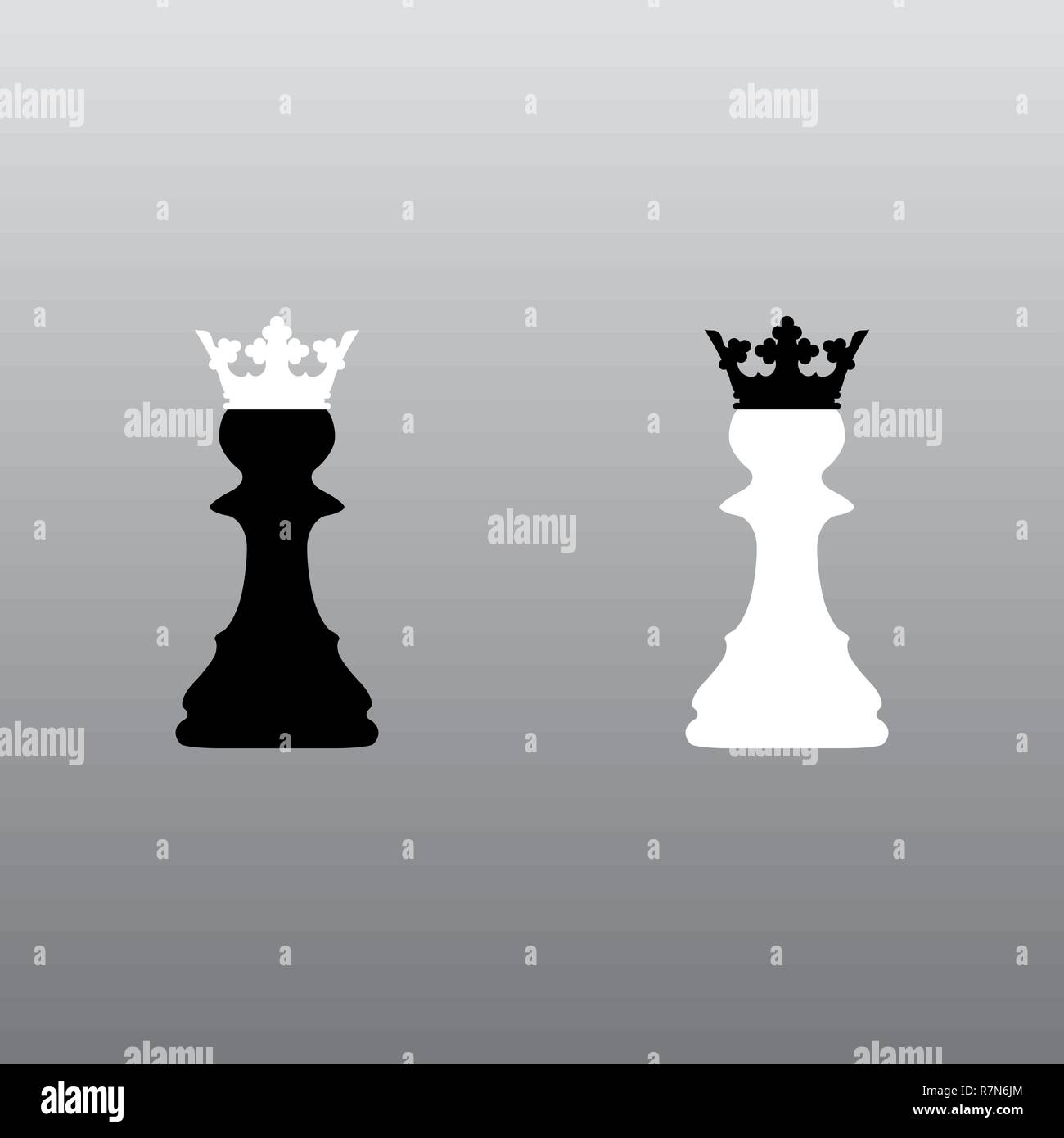 Black chess queen simple hi-res stock photography and images - Alamy