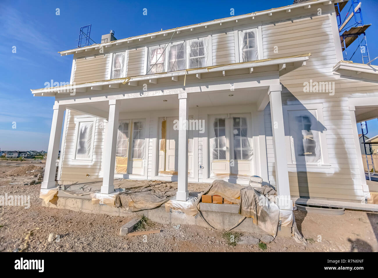 New home under construction in Daybreak Utah Stock Photo - Alamy