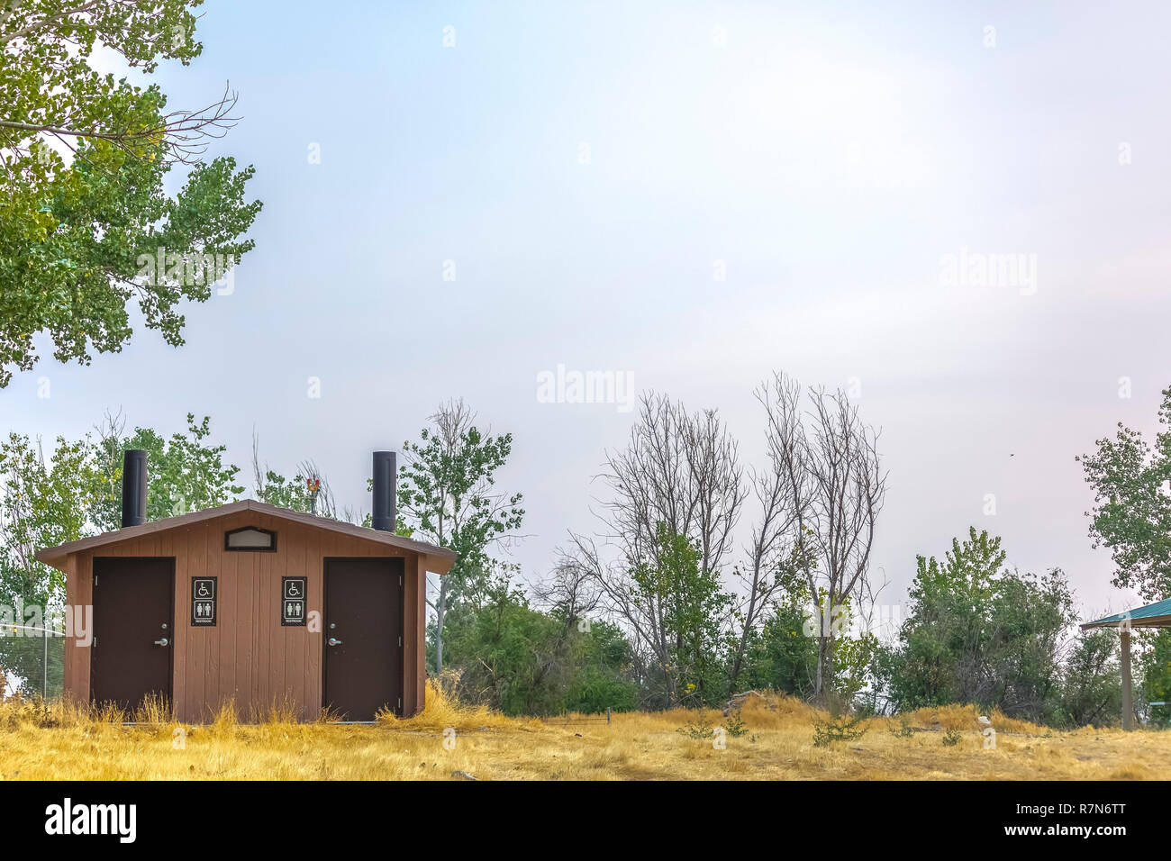 Provo Utah landscape with view of public restroom Stock Photo - Alamy