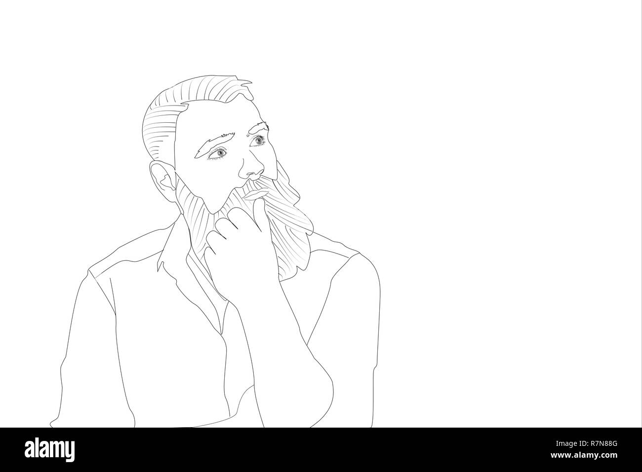 Worried people drawing hi-res stock photography and images - Alamy