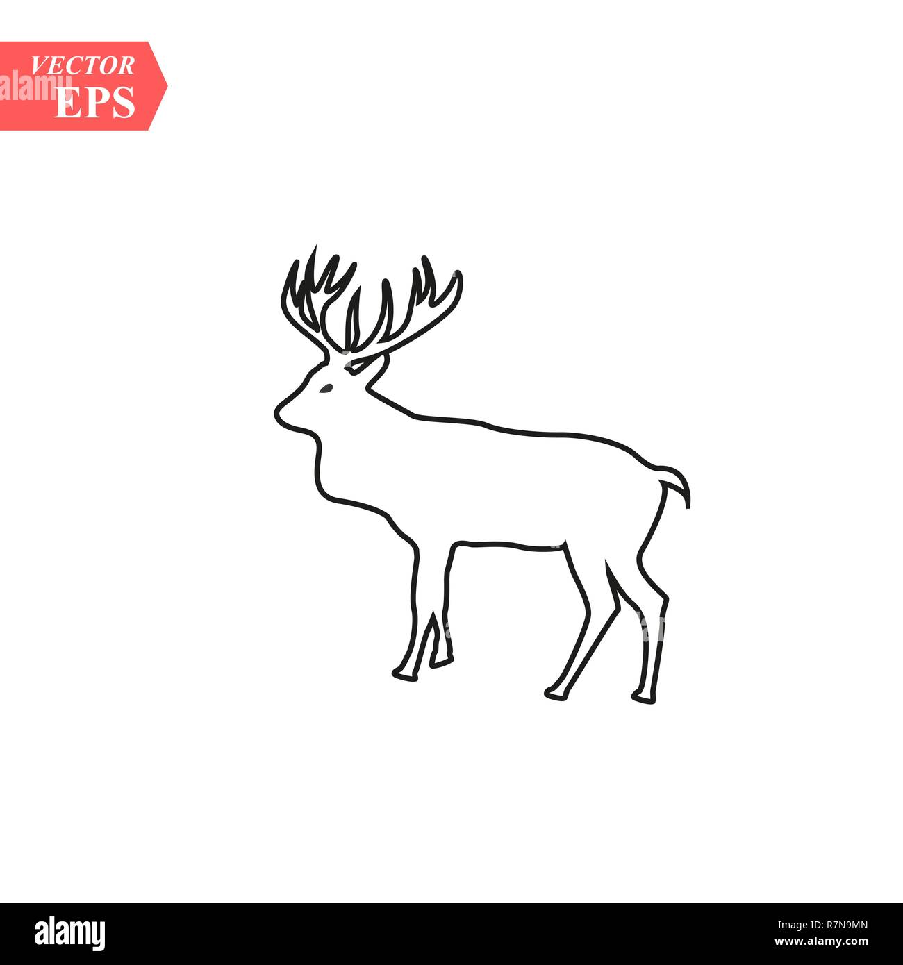 Caribou Drawing Simple