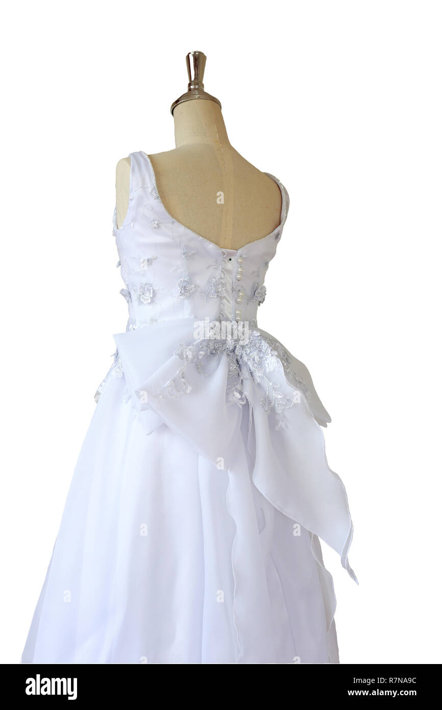 Wedding dress isolated on white background Stock Photo - Alamy