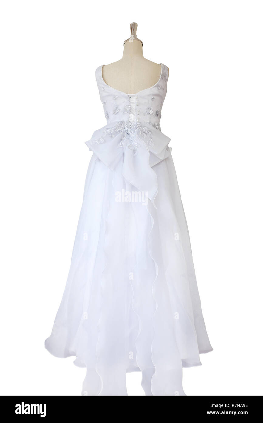 Wedding dress isolated on white background Stock Photo - Alamy