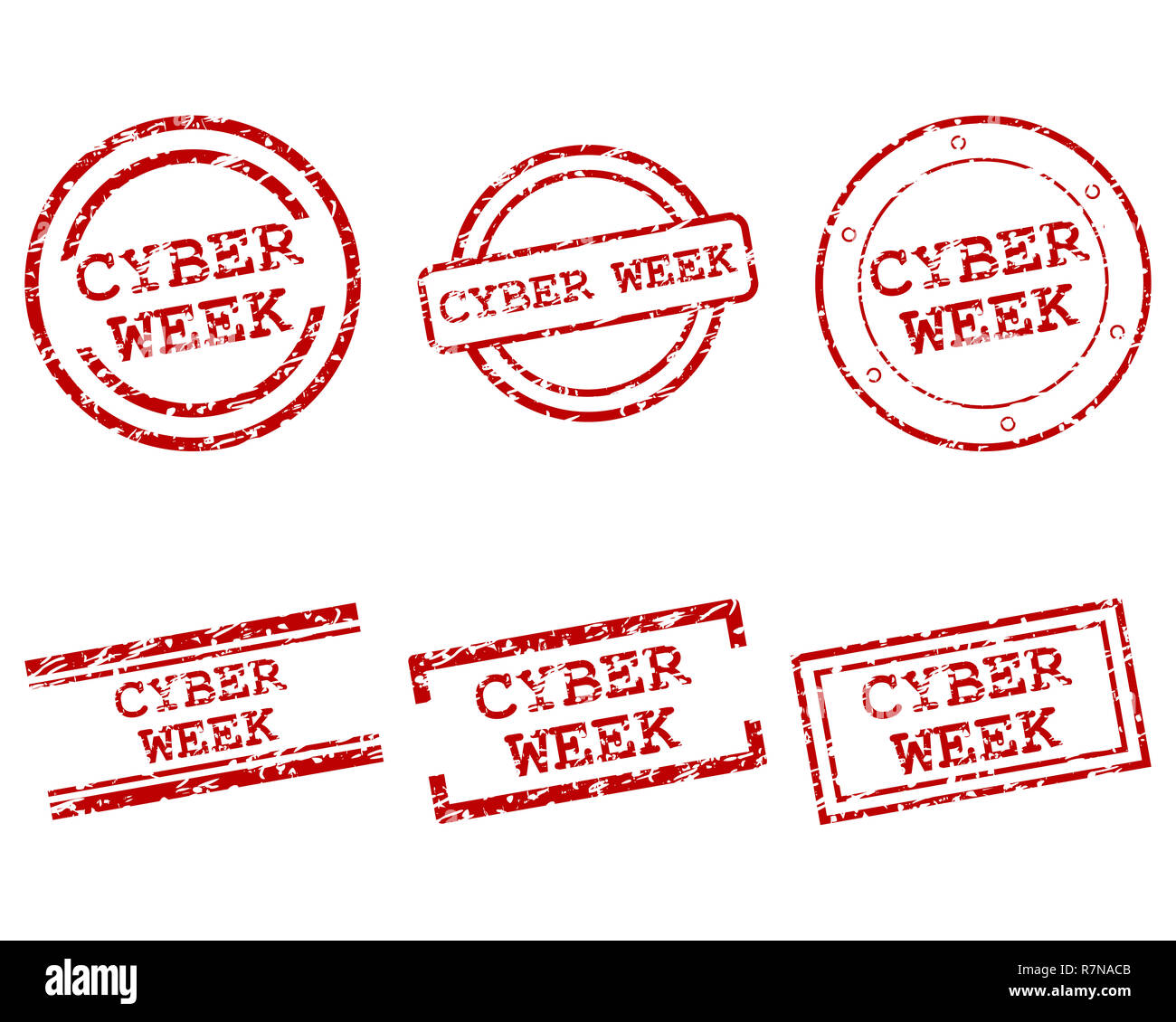 Cyber week stamps Stock Photo - Alamy