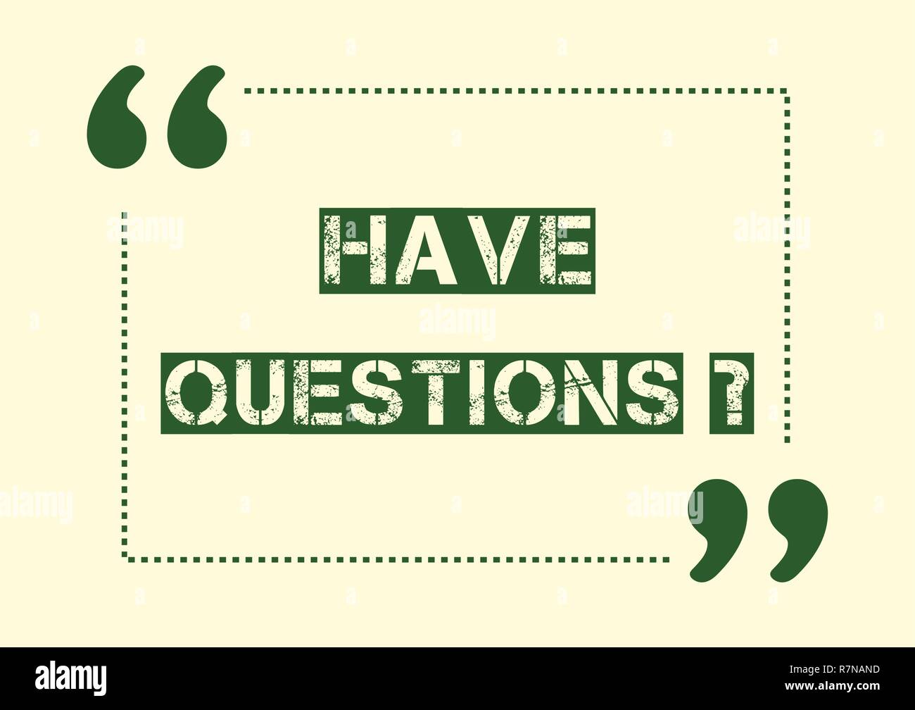 Have questions Light background banner Vector illustration Stock Vector ...