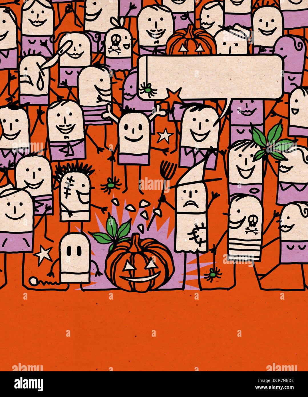 Cartoon people crowd hi-res stock photography and images - Alamy