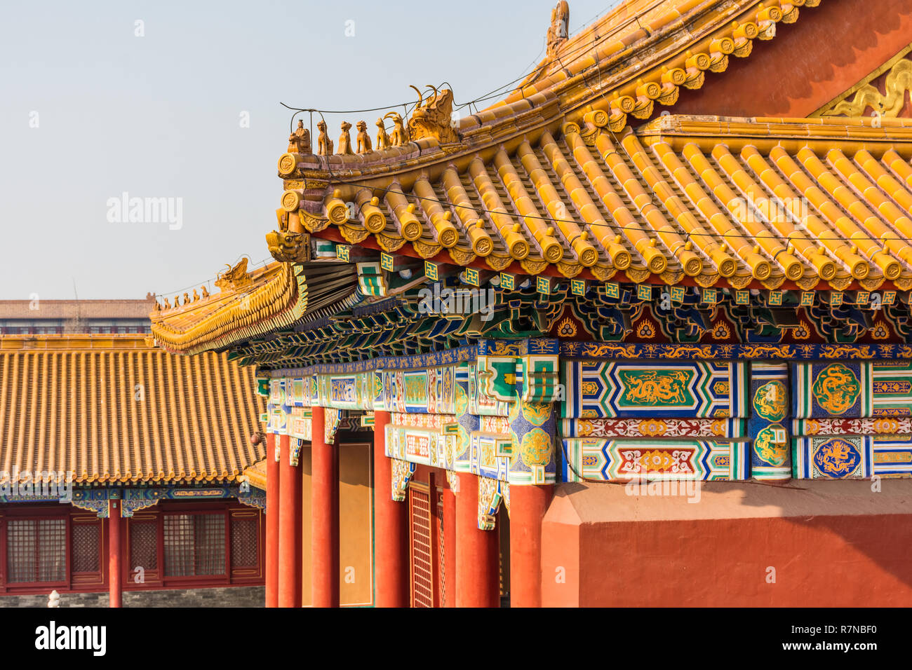 Beautiful chinese temple in the Forbidden City of Beijing, China Stock ...