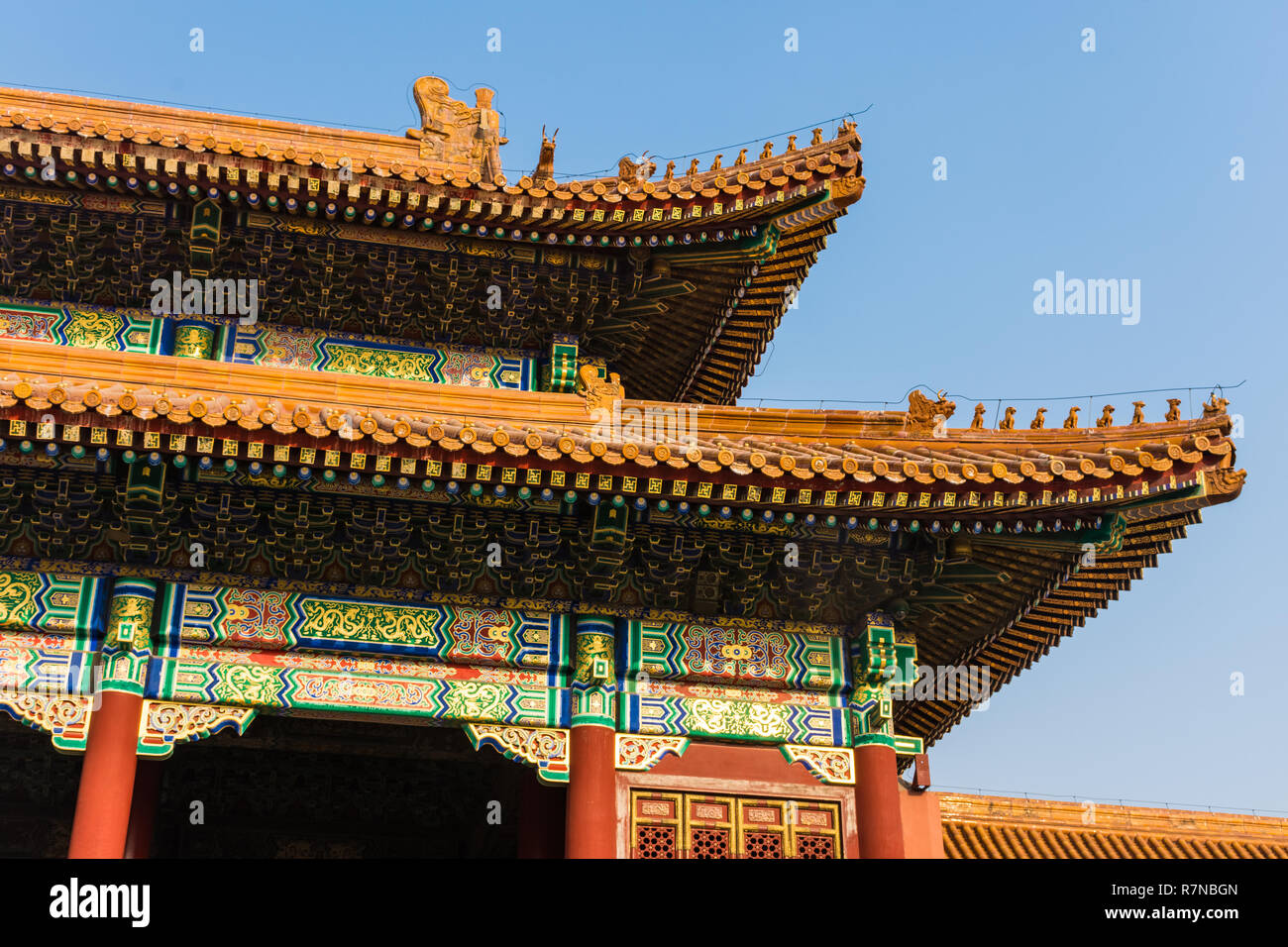 Beautiful chinese temple in the Forbidden City of Beijing, China Stock ...