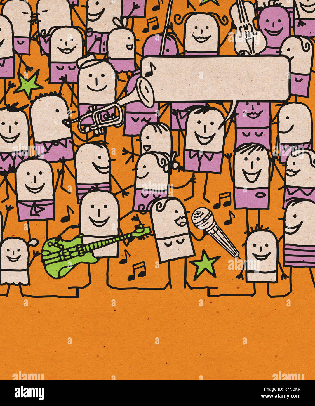 Cartoon people crowd hi-res stock photography and images - Alamy