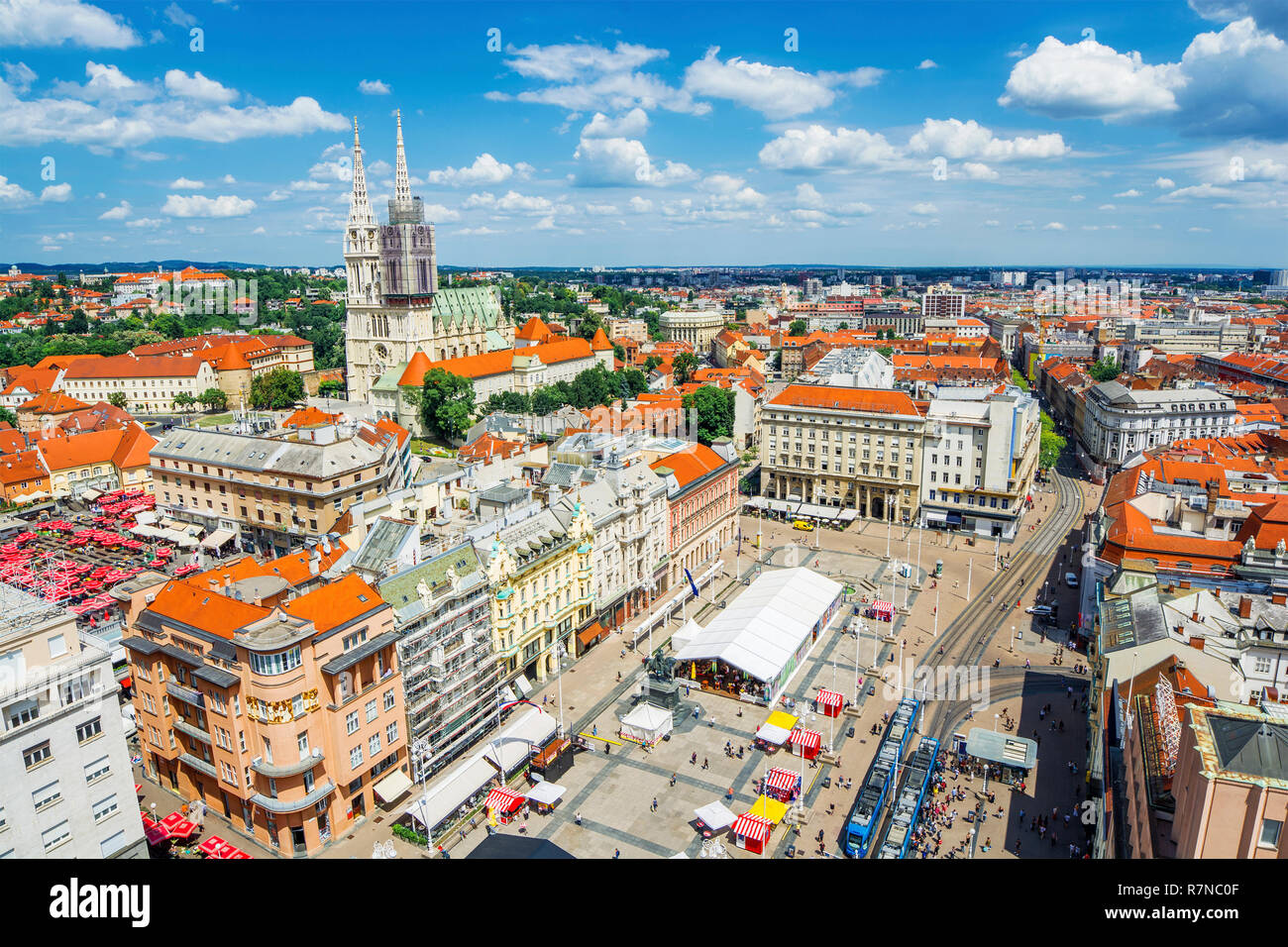 Cityscape of Zagreb (Croatia Stock Photo - Alamy