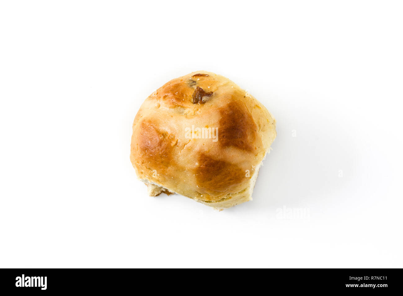 Traditional Easter hot cross buns isolated on white background Stock ...